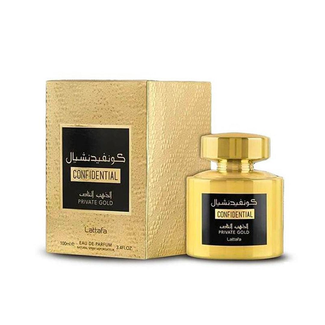 Lattafa Confidential Private Gold Unisex EDP 100 ML (U) — Elite Perfumes