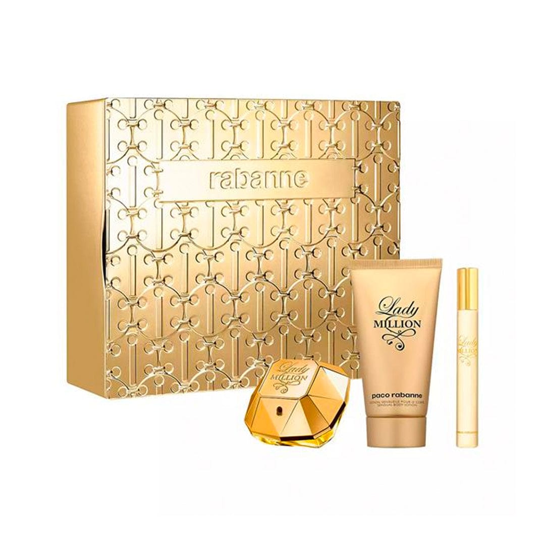 Paco Rabanne Lady Million Set EDP 80 ML + Crema 100 ML + EDP 10 ML (M ...