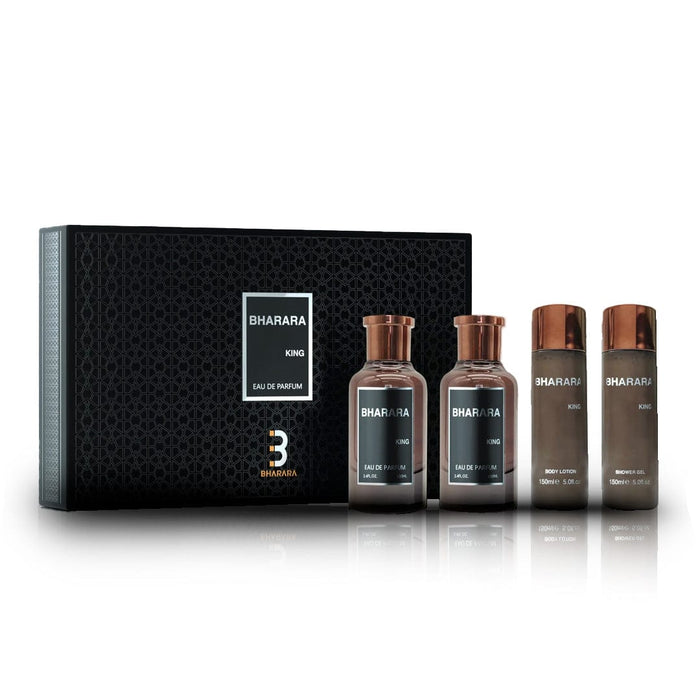 Bharara King Set 150 ML Crema + 100 ML After Shave + 100 ML EDP + 150 — Elite Perfumes